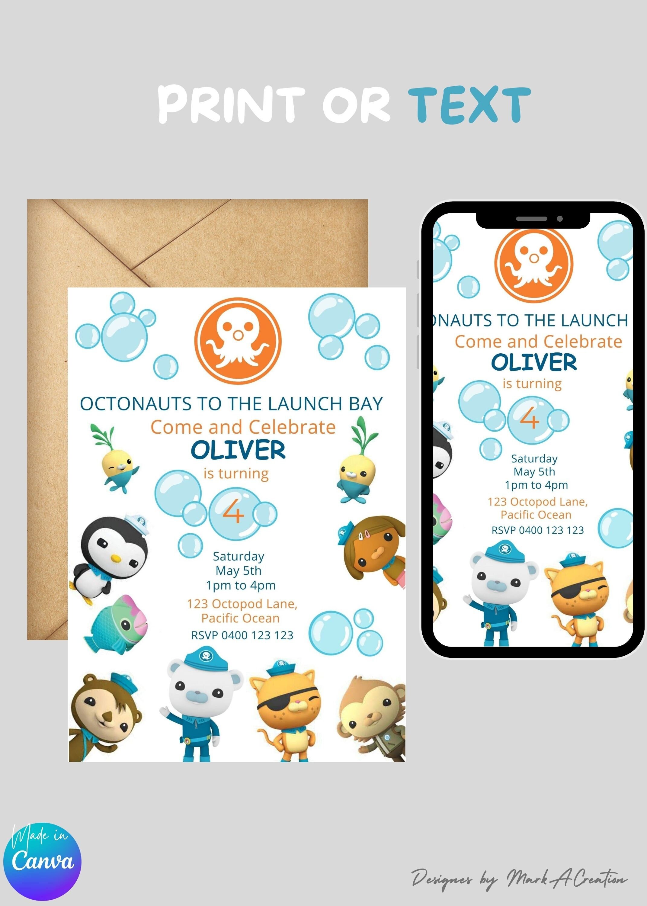 Octonauts Birthday Invite - Etsy