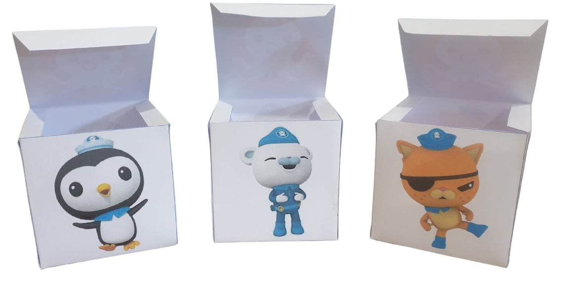 Octonauts Birthday Party Treat Boxes Captain Barnacles, Kwazii & Peso ...