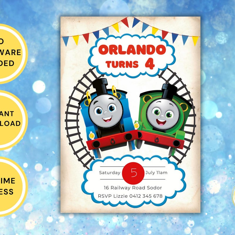 Thomas Invitation - Etsy
