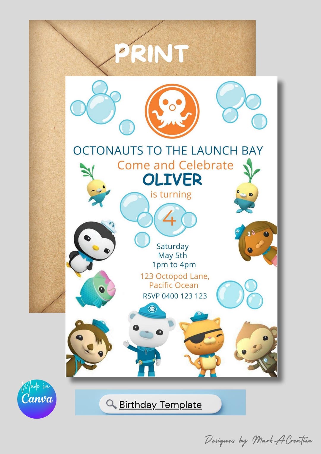Octonaut Birthday Party Adventure Bundle: Invitations, Decorations ...