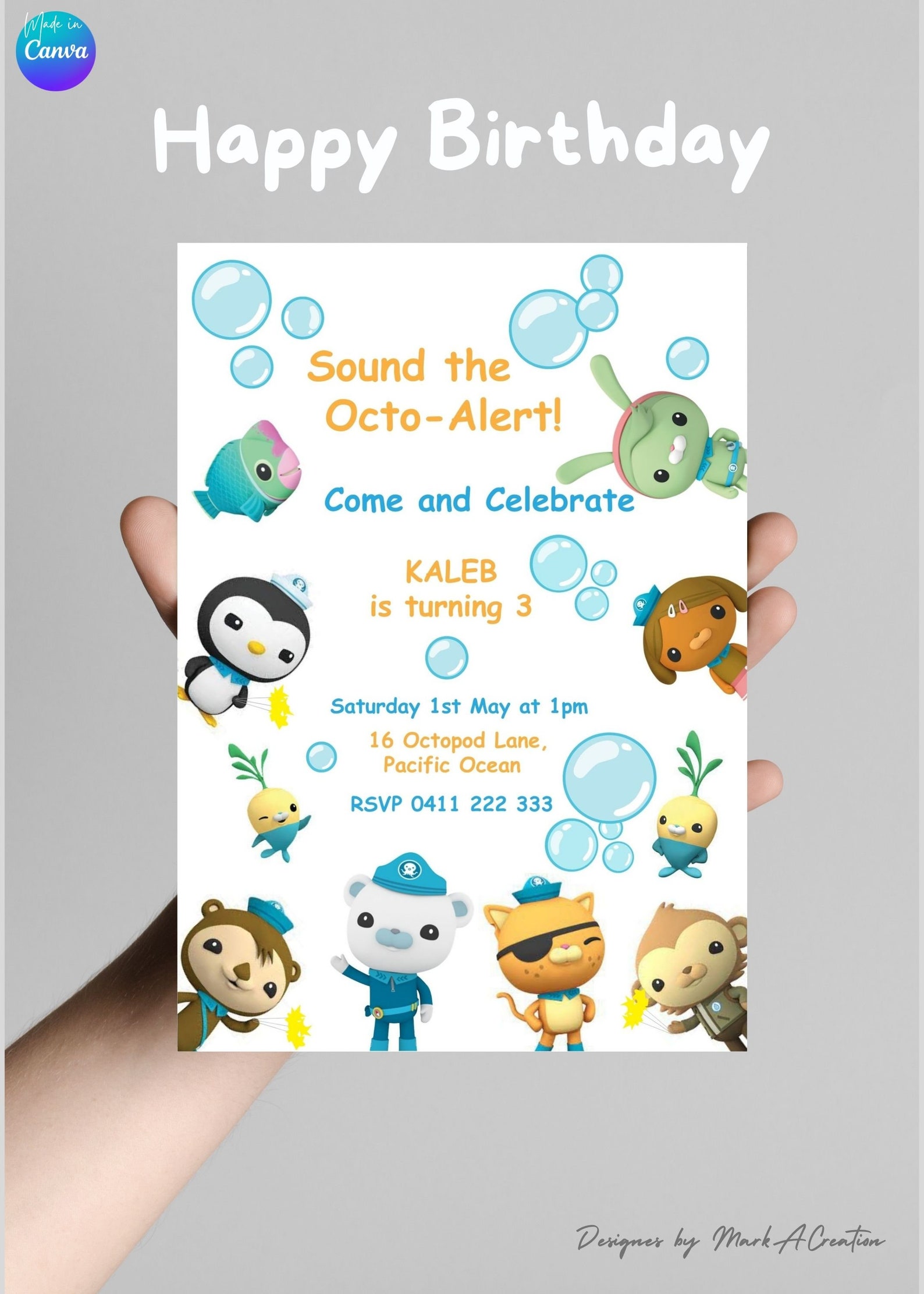 Octonauts Birthday Invite: Underwater Adventure Party Printable DIY ...