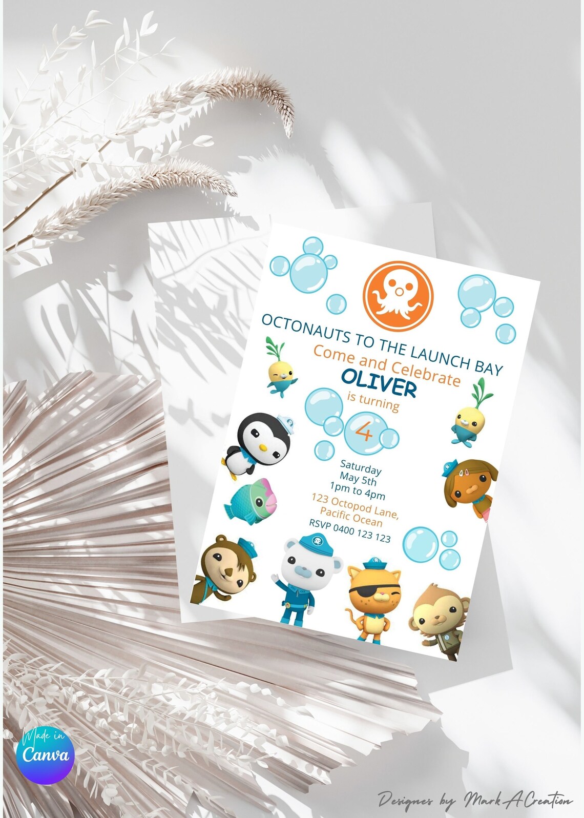Octonauts Birthday Invite - Etsy
