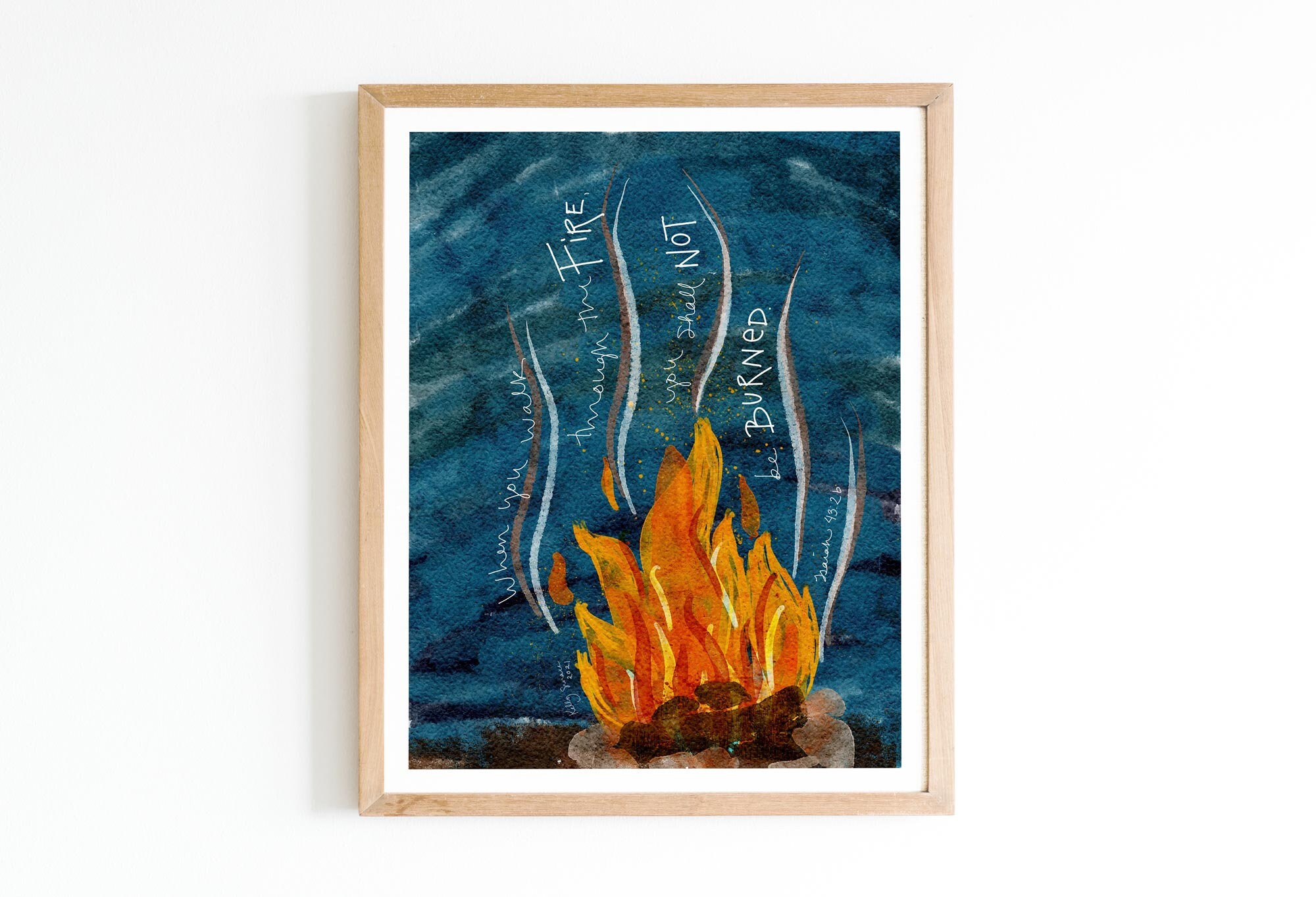 Isaiah 43 2, Bible Verse Printable, Printable Art, Through the Fire ...