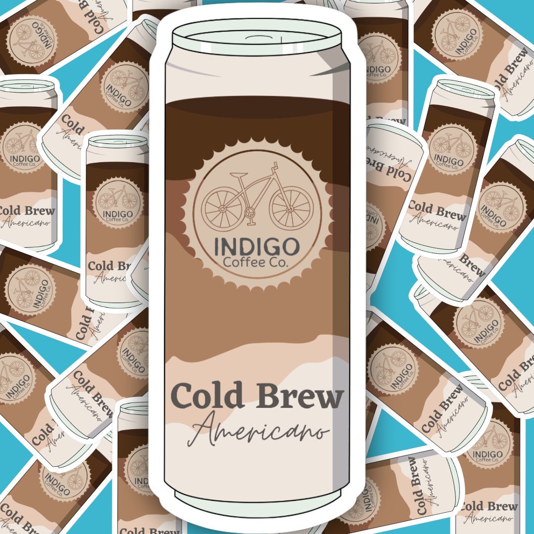 RM Indigo Cold Brew Sticker - Etsy
