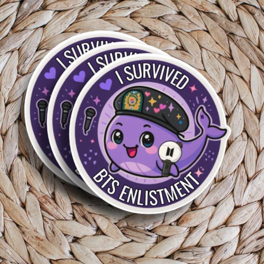 BTS Enlistment Survival Stickers (freebies) - Etsy