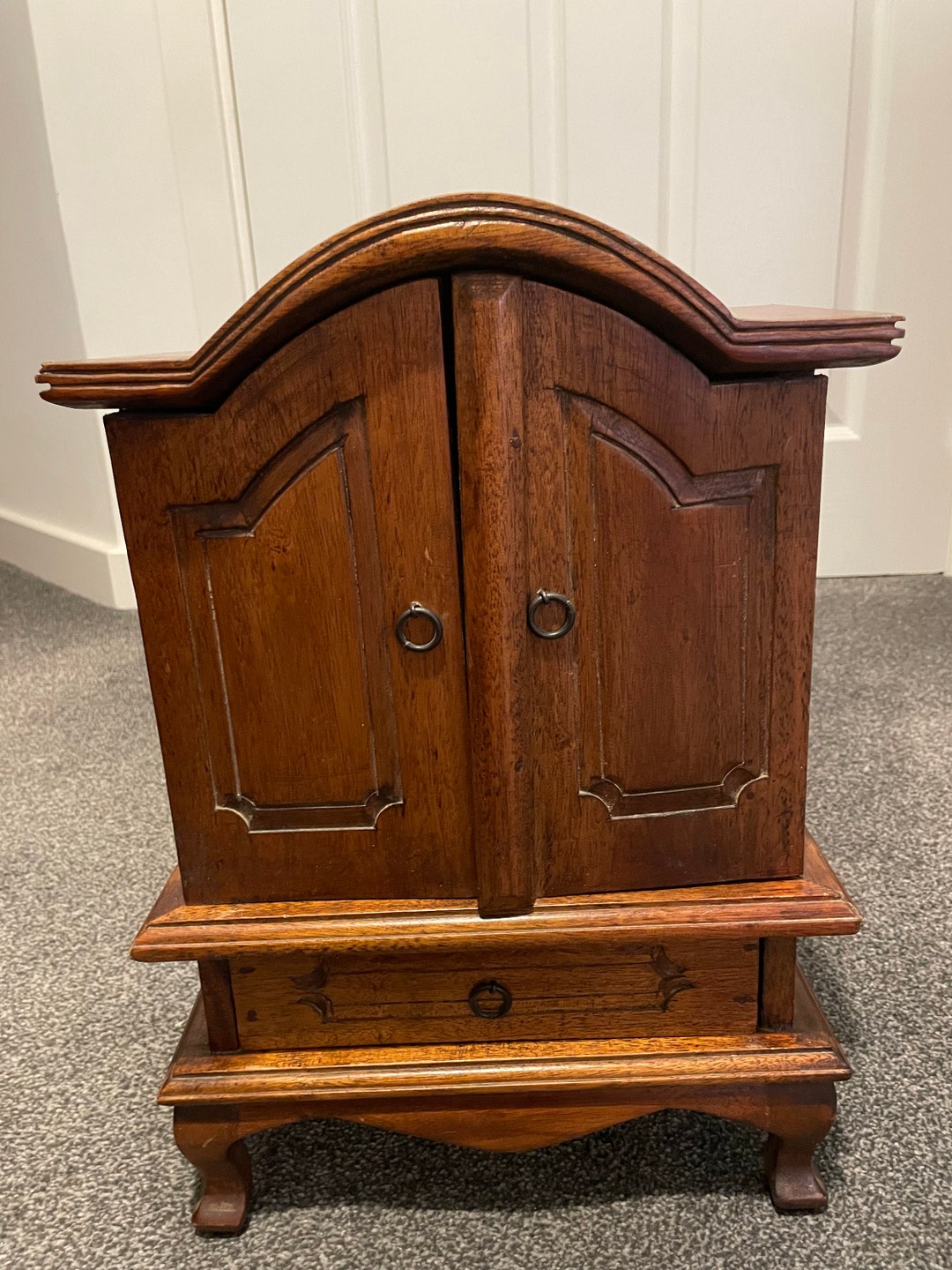Antique Oak Wood Small Wardrobe, Excellent Condition, Unique - Etsy
