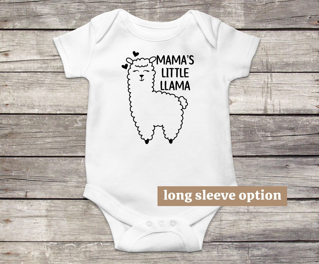 Llama Baby Bodysuit, Mama's Little Llama, Funny Baby Clothes, Cute Baby ...
