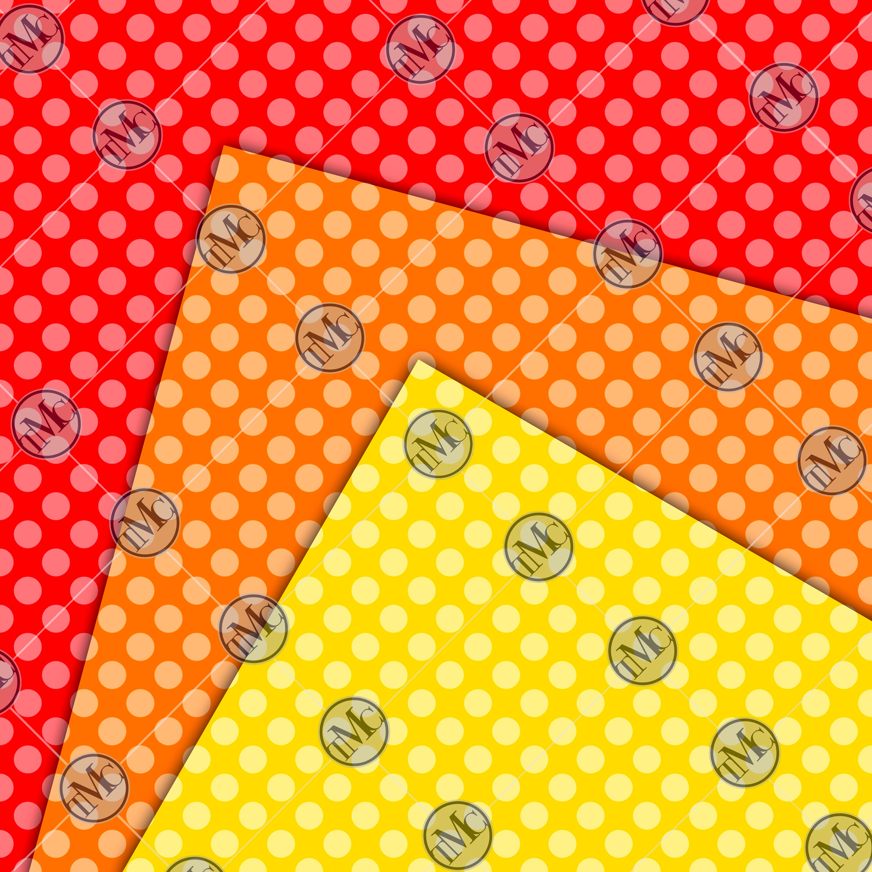SEAMLESS Polka Dot Digital Paper in Rainbow Colors! - Scrapbook Paper ...