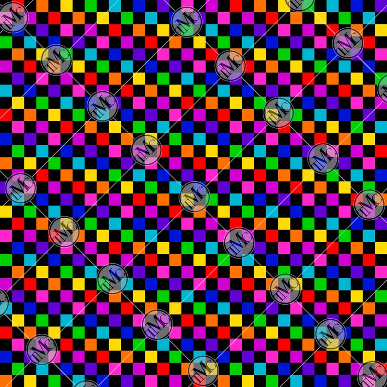 SEAMLESS Small Checker Digital Paper + BONUS Rainbow Paper! - Scrapbook ...