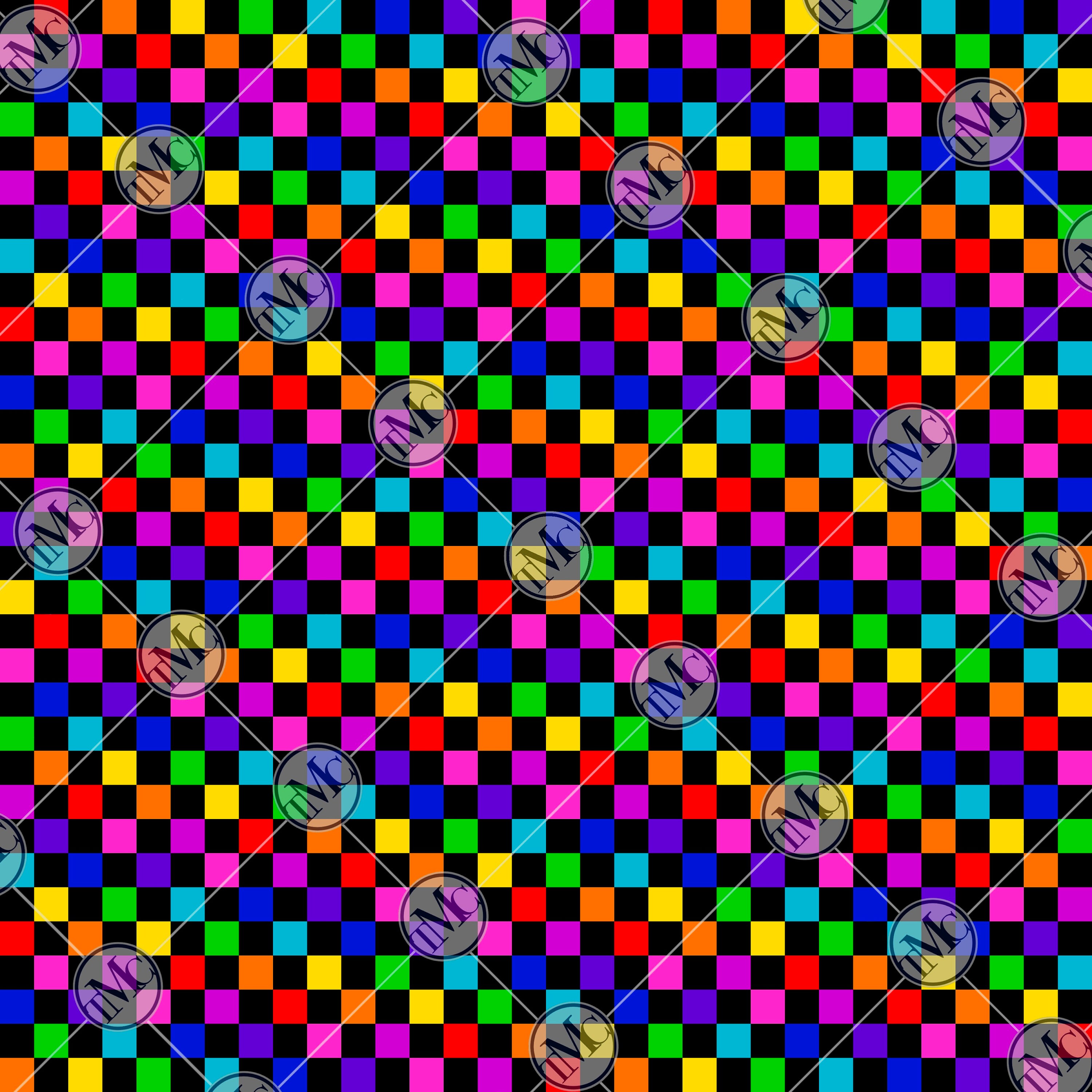 SEAMLESS Small Checker Digital Paper + BONUS Rainbow Paper! - Scrapbook ...