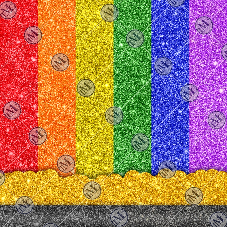 Bright Glitter Digital Scrapbook Paper - Etsy