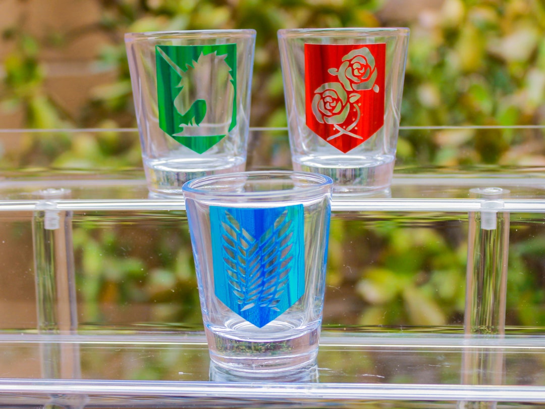 Anime Emblems Iridescent Shot Glass - Etsy