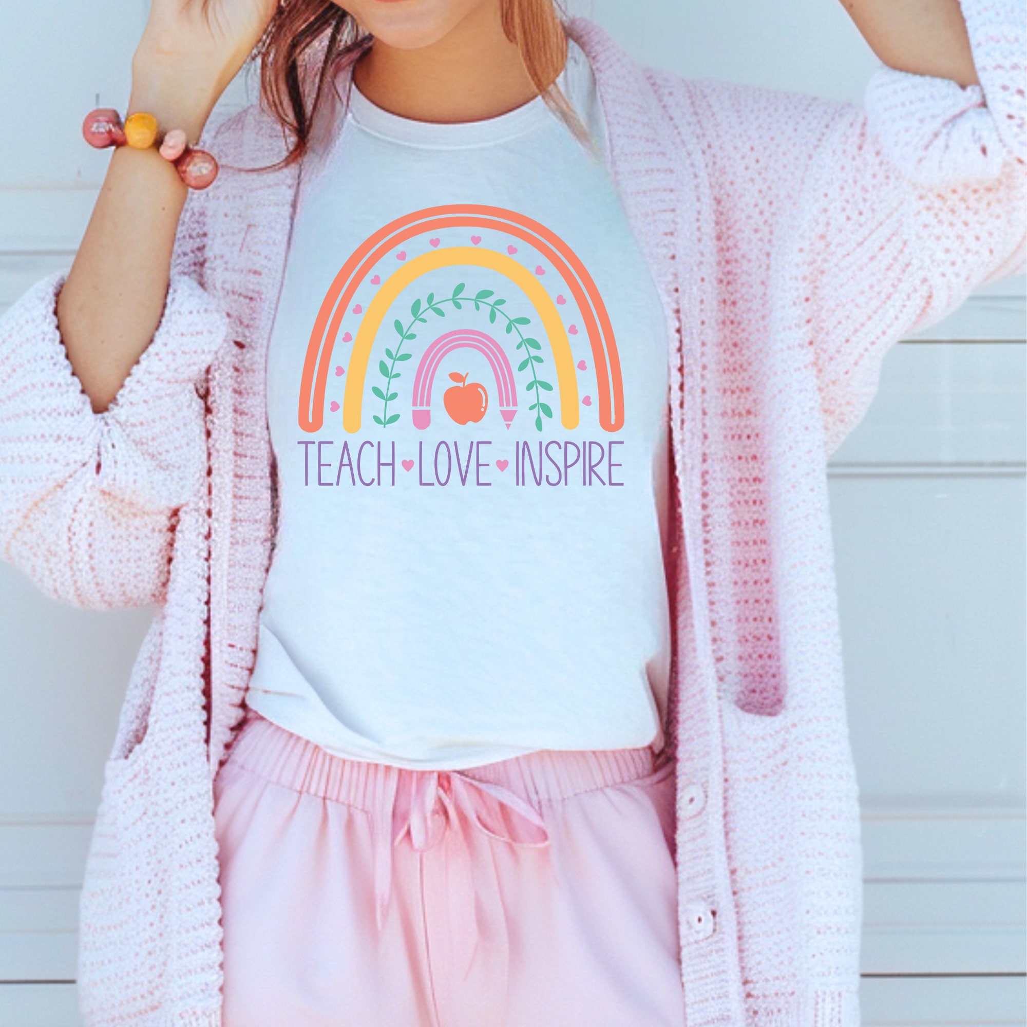 Teach Love Inspire PNG, Instant Digital Download, Template for ...