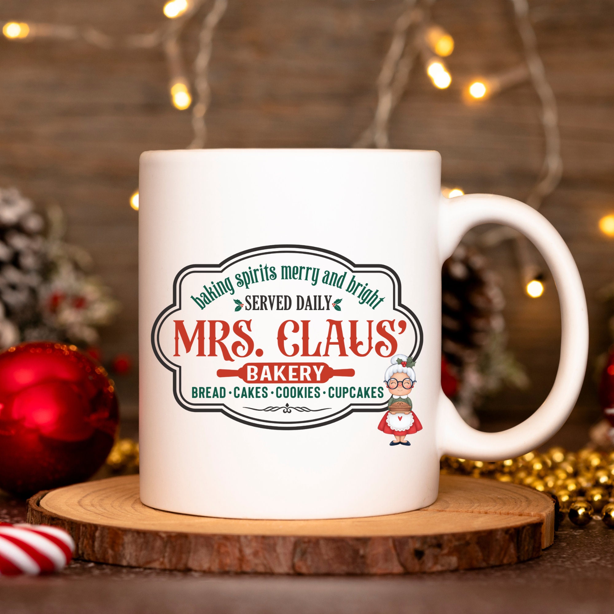 Mrs. Claus' Bakery PNG Christmas Printable, Instant Digital Download ...