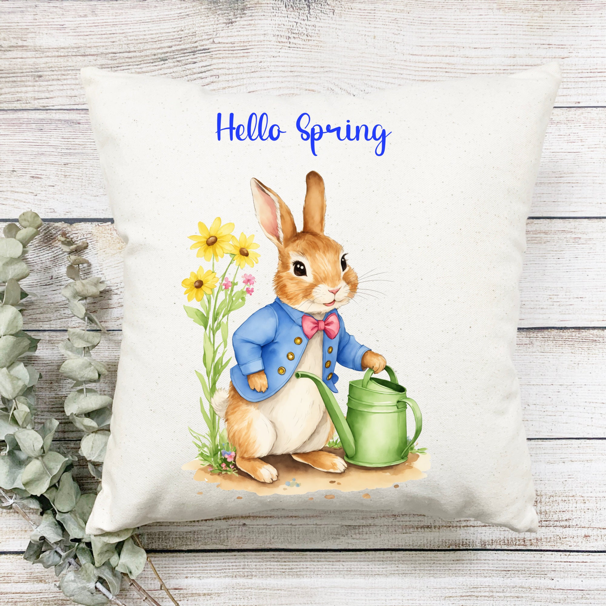 Hello Spring Peter Rabbit PNG, Instant Digital Download, Template for ...