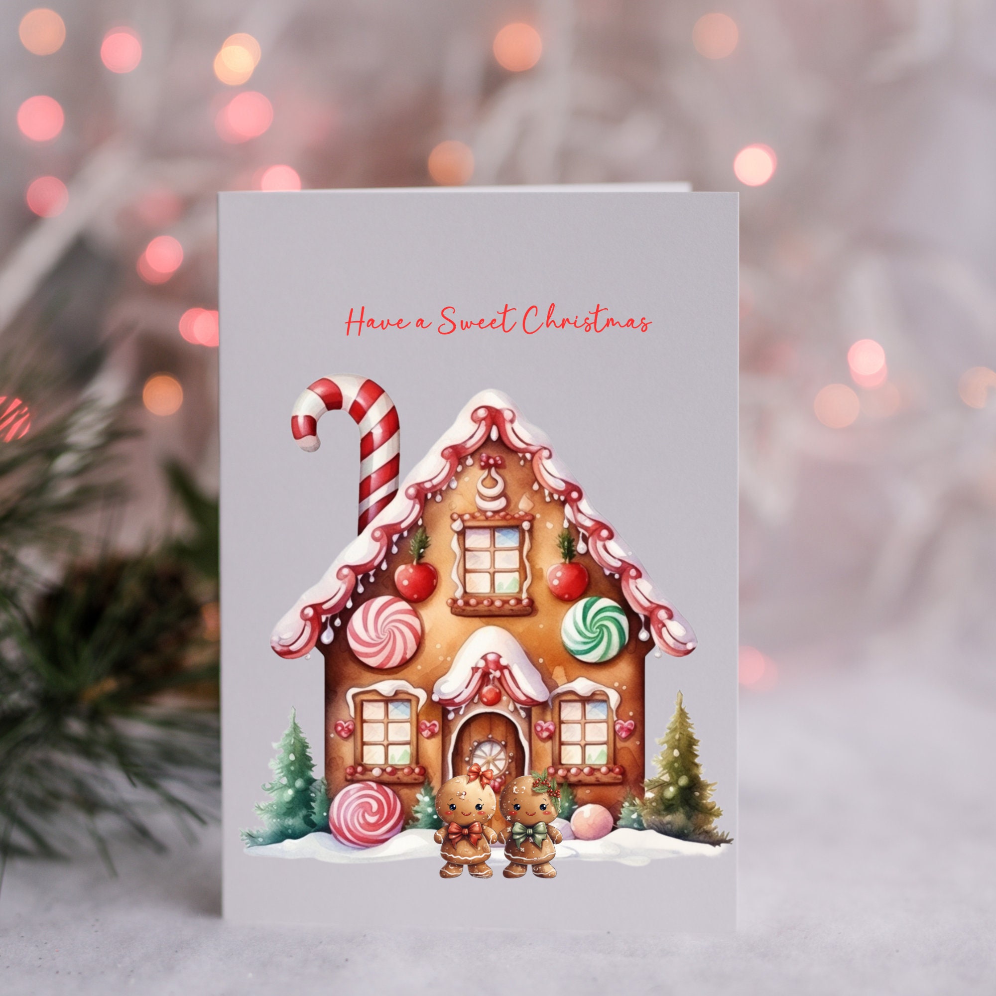 Have a Sweet Christmas PNG, Gingerbread House With Gingerbread Kids ...