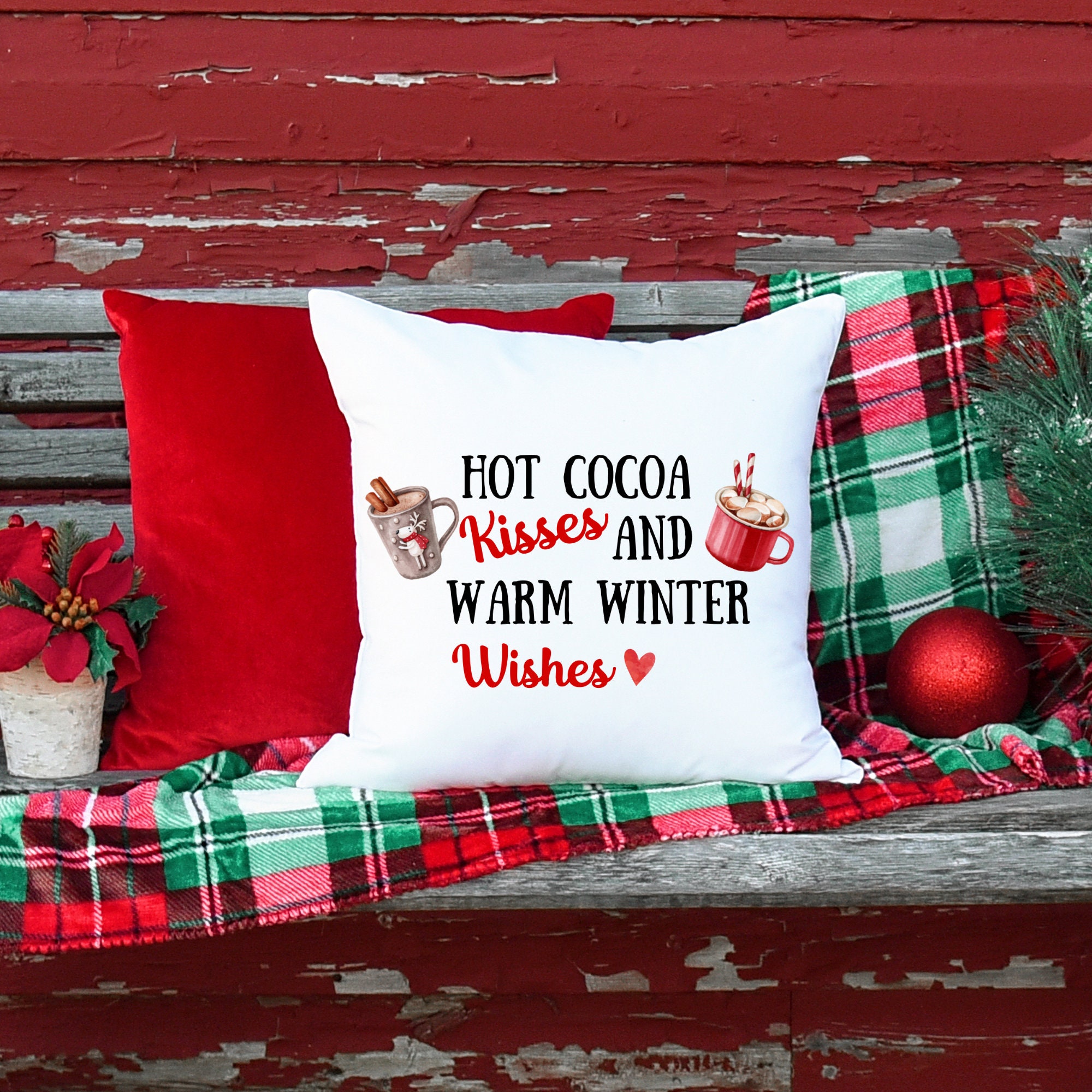Hot Cocoa Kisses and Warm Winter Wishes PNG, Christmas Printable ...