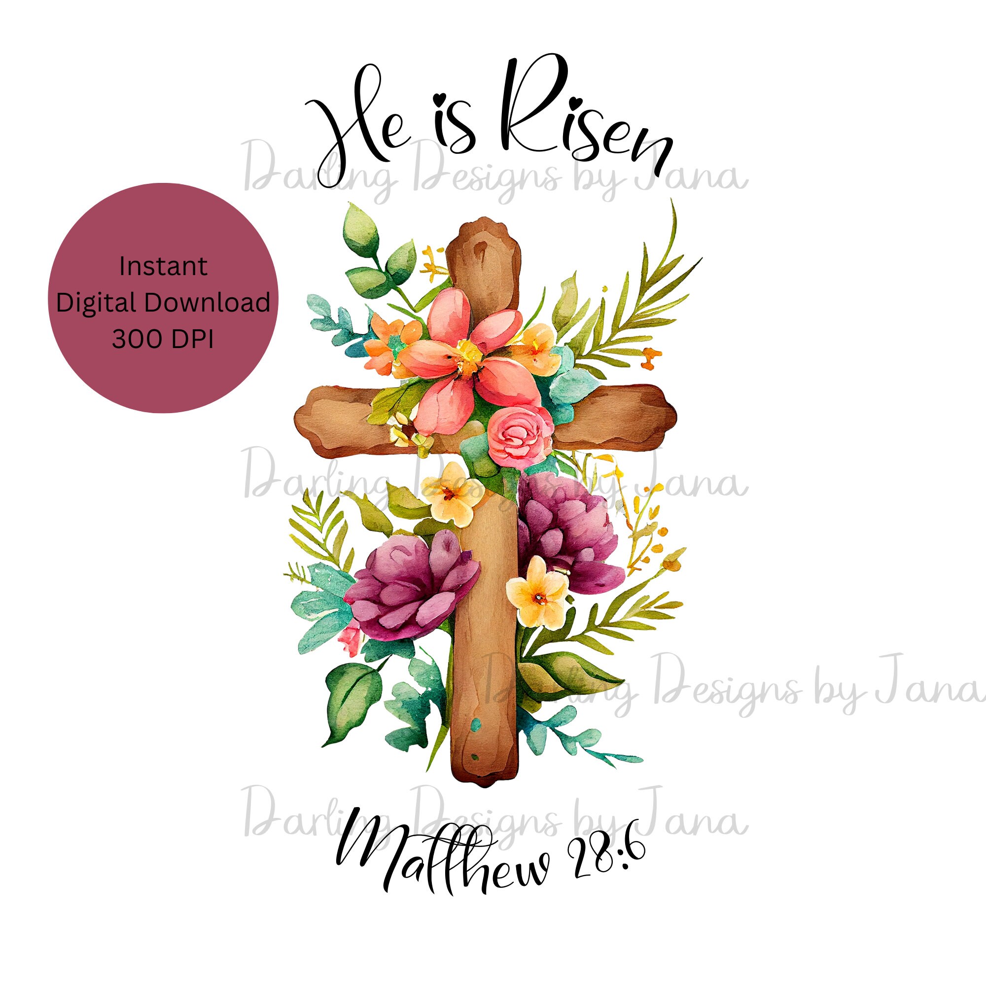 He is Risen PNG Easter Printable Instant Digital Download - Etsy