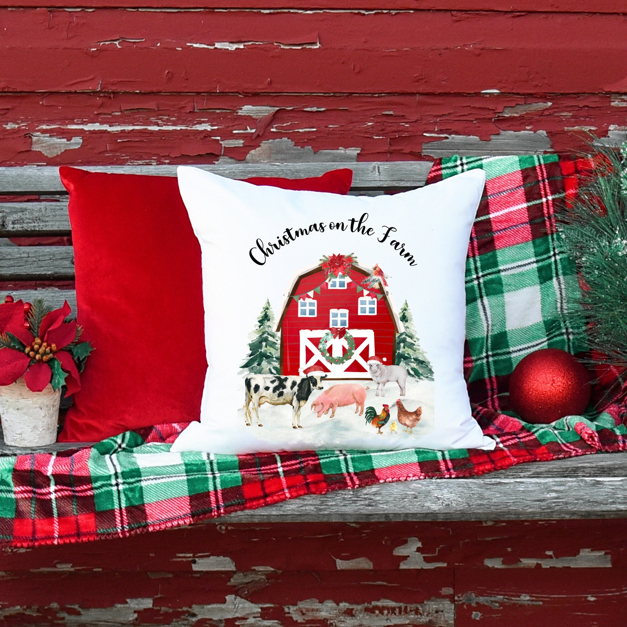 Christmas on the Farm PNG & JPG Printable, Instant Digital Download ...