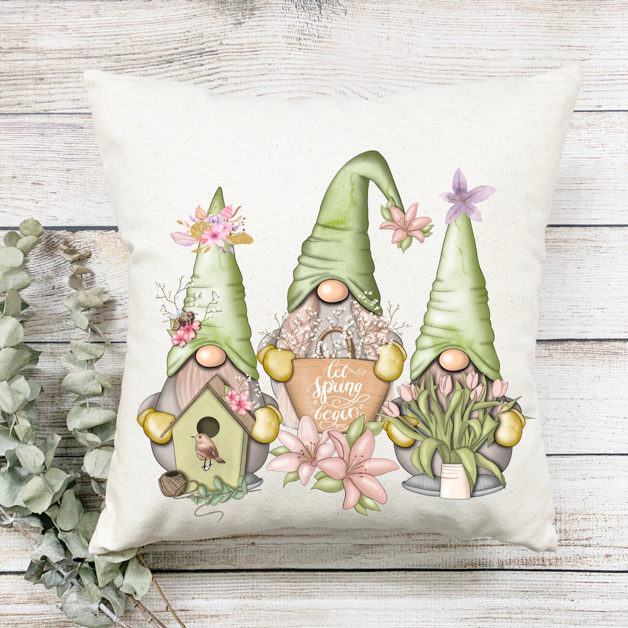 Let Spring Begin, Springtime Gnomes PNG, Spring Printable, Design for ...