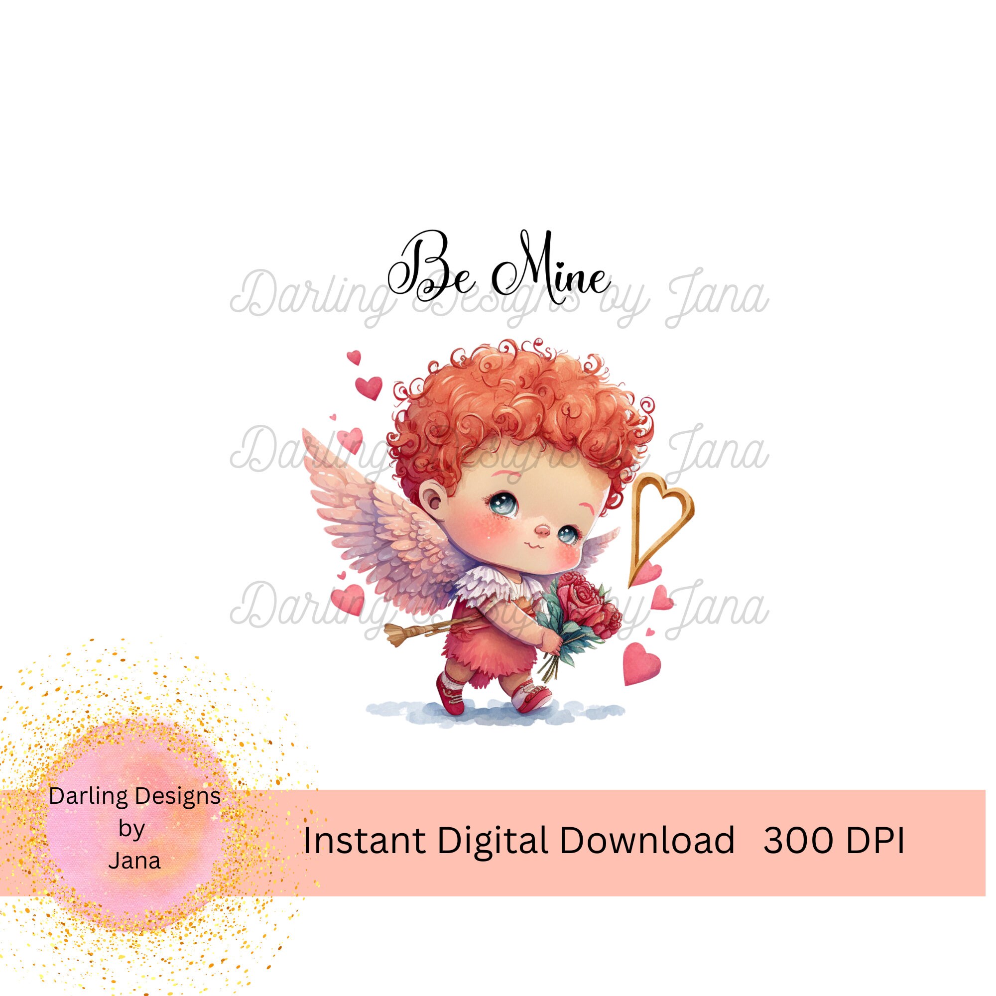 Be Mine Cupid PNG Valentine Printable Instant Digital - Etsy