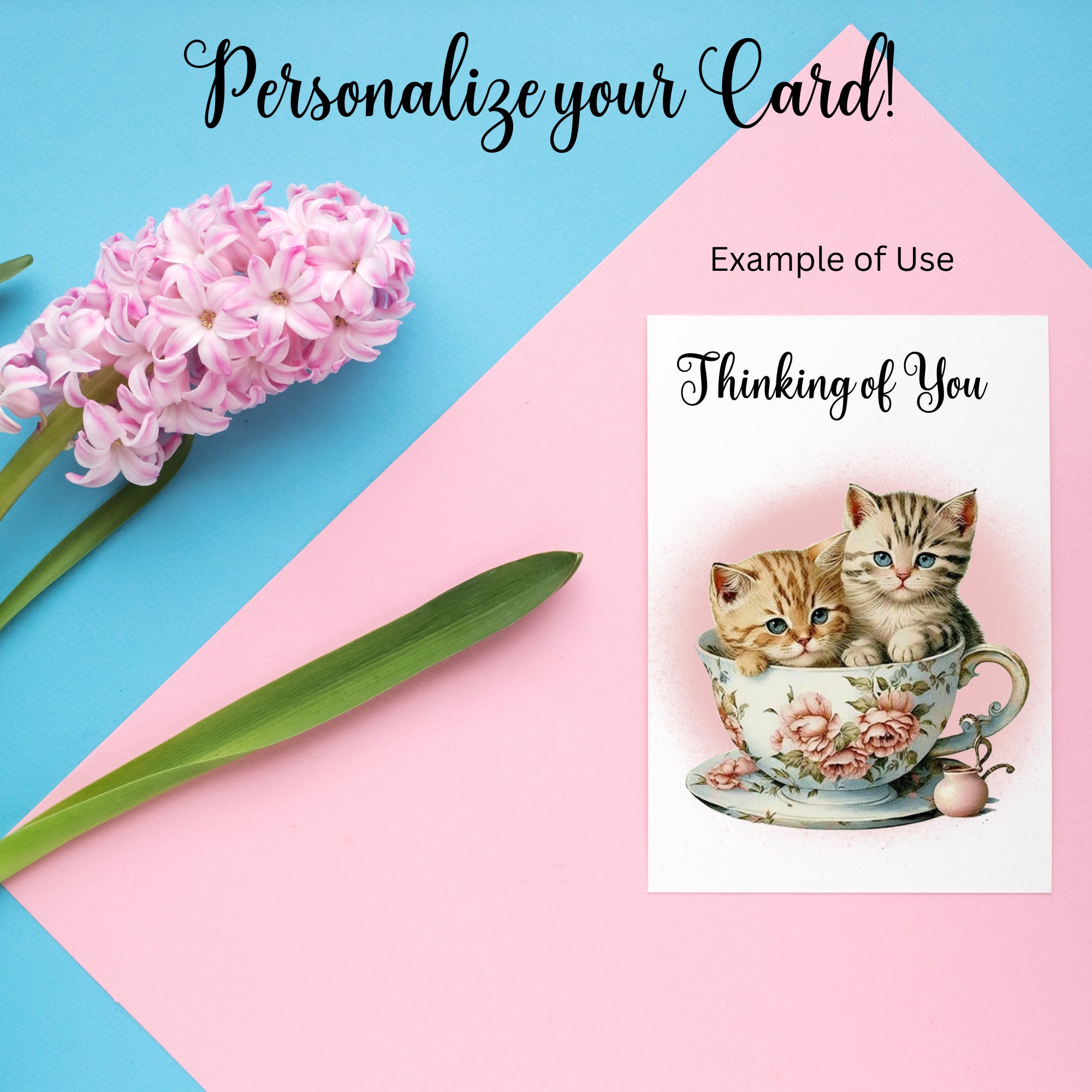 Set of Two PNG Files, Kittens in a Teacup, Instant Digital Download ...