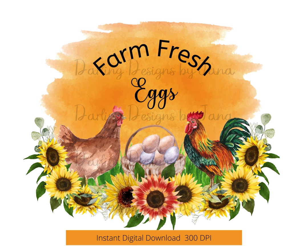 Farm Fresh Eggs PNG Farm Printable Instant Digital Download - Etsy