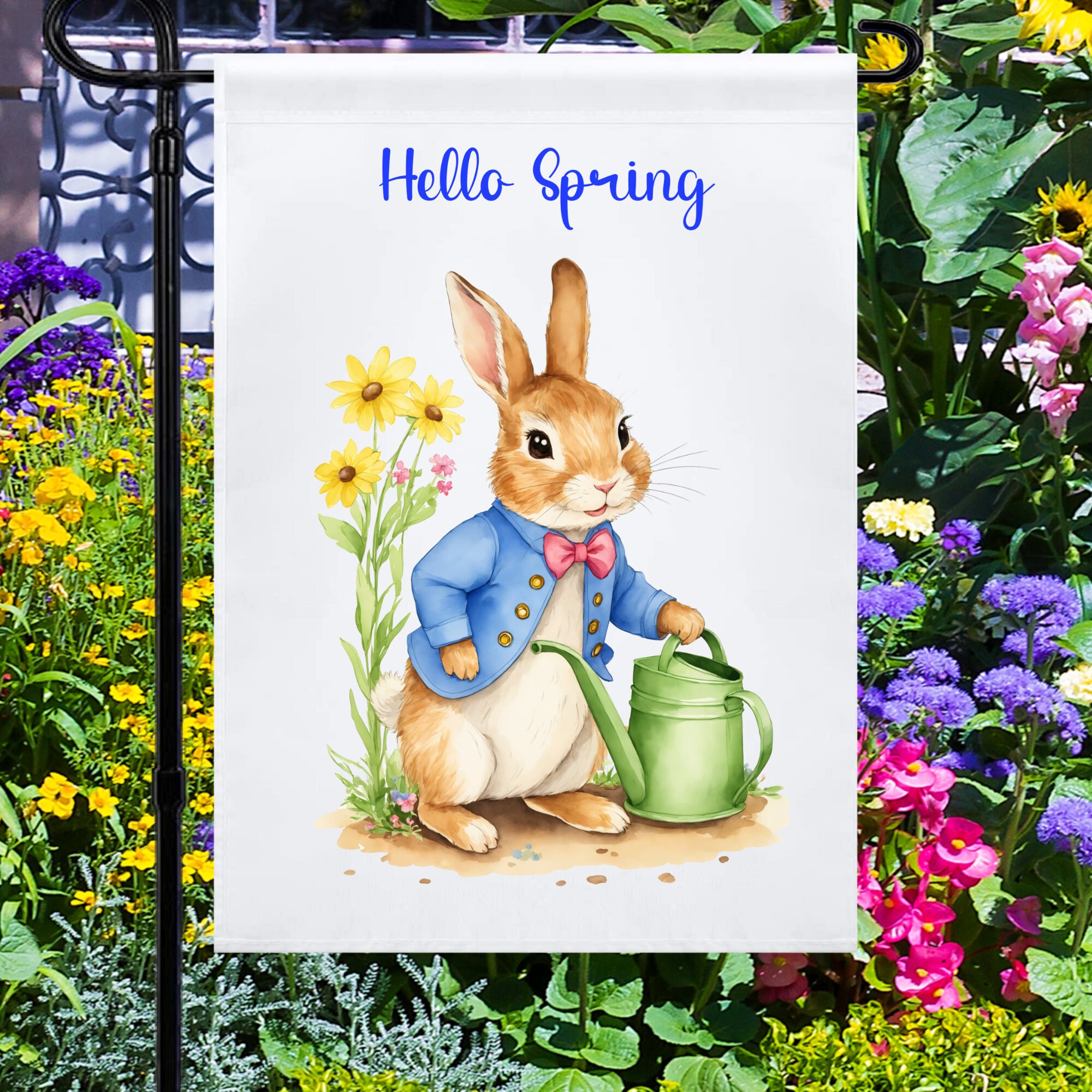 Hello Spring Peter Rabbit PNG, Instant Digital Download, Template for ...