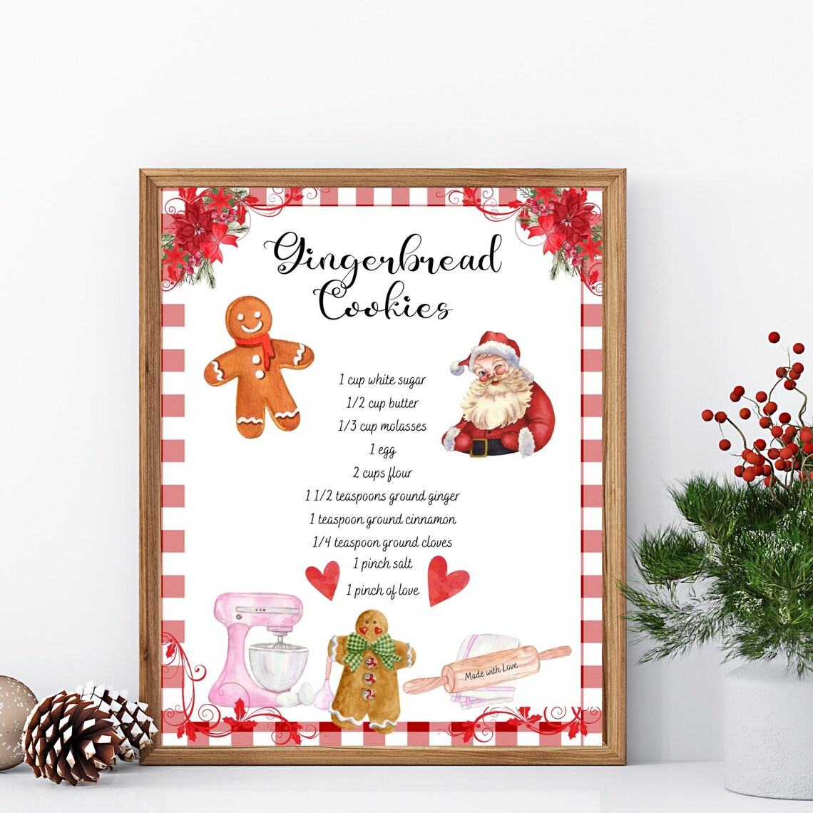 Gingerbread Cookies PNG JPG Christmas Printable Instant - Etsy