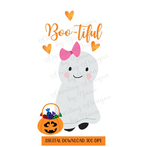 Boo-tiful PNG Halloween Fall Printable Template for | Etsy
