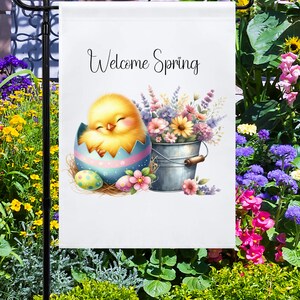 Welcome Spring PNG, Chic With Eggs and Flowers, Spring Printable ...