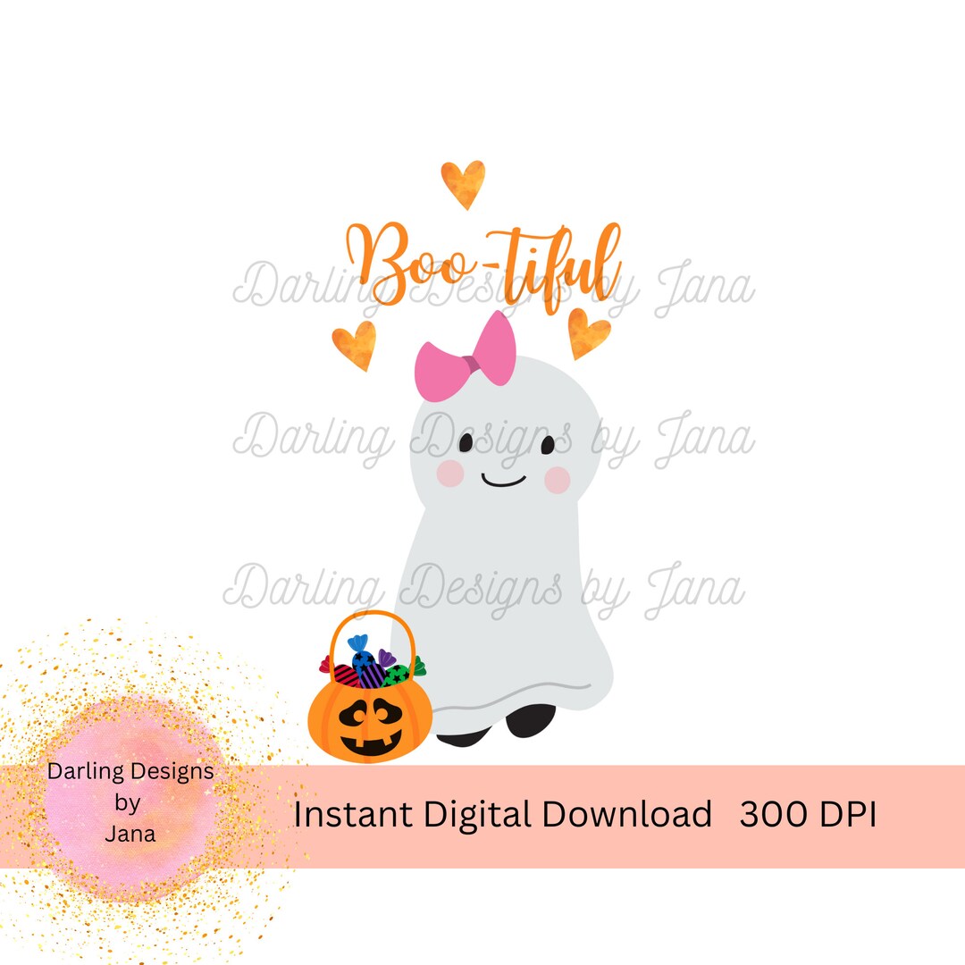 Boo-tiful PNG Halloween Fall Printable Template for - Etsy