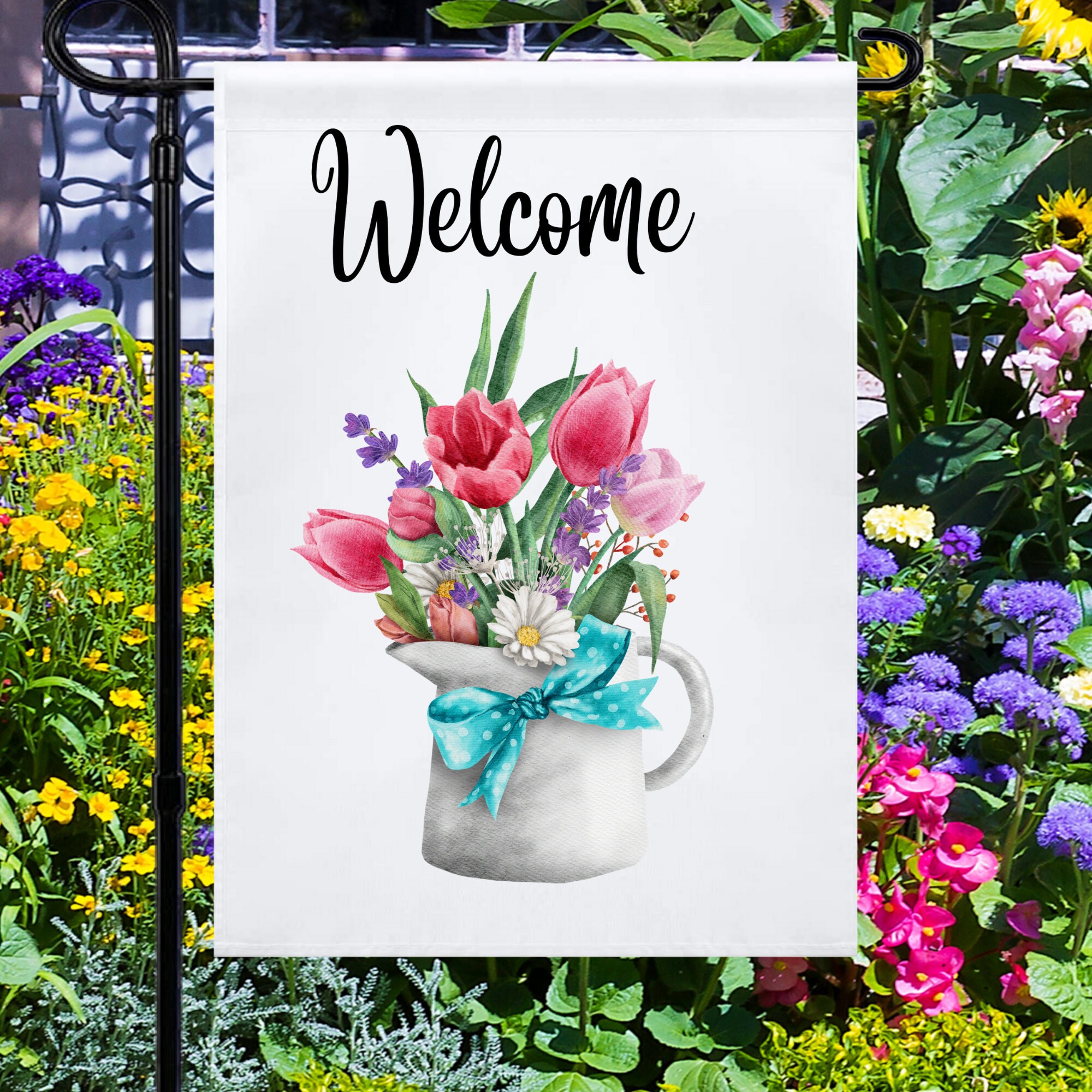 Welcome Spring Flowers JPG and PNG Printable, Spring Printable ...