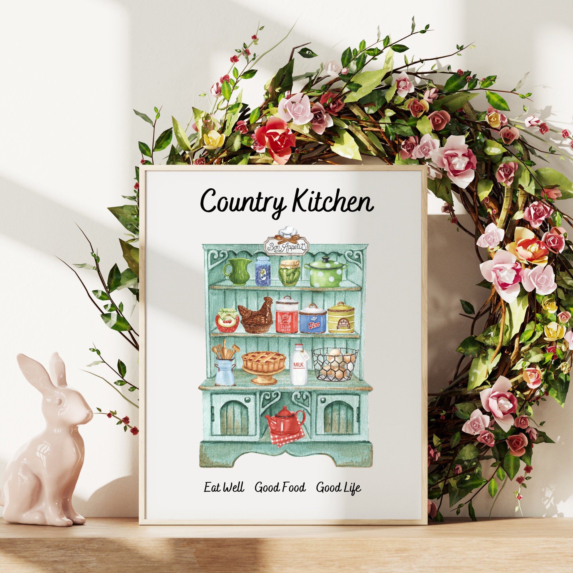 Country Kitchen PNG, Farm Printable, Instant Digital Download, Template ...