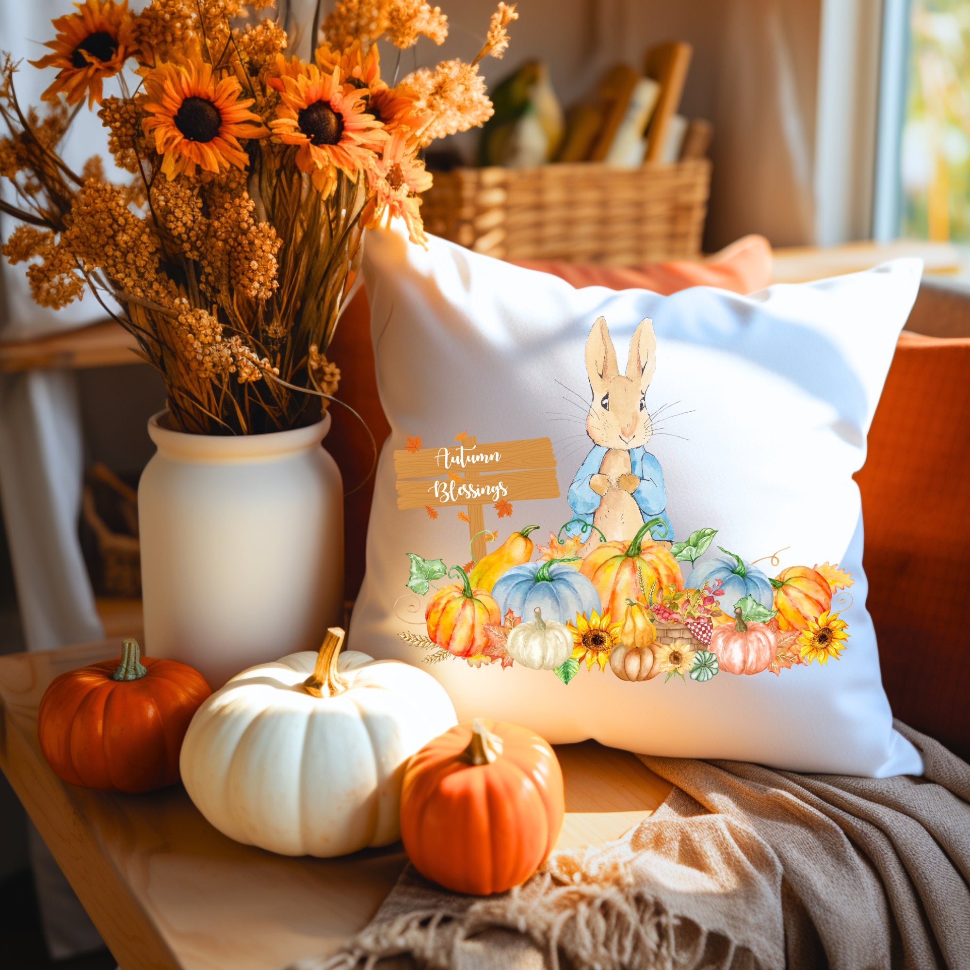 Peter Rabbit Autumn Blessings PNG, Fall Printable, Instant Digital ...