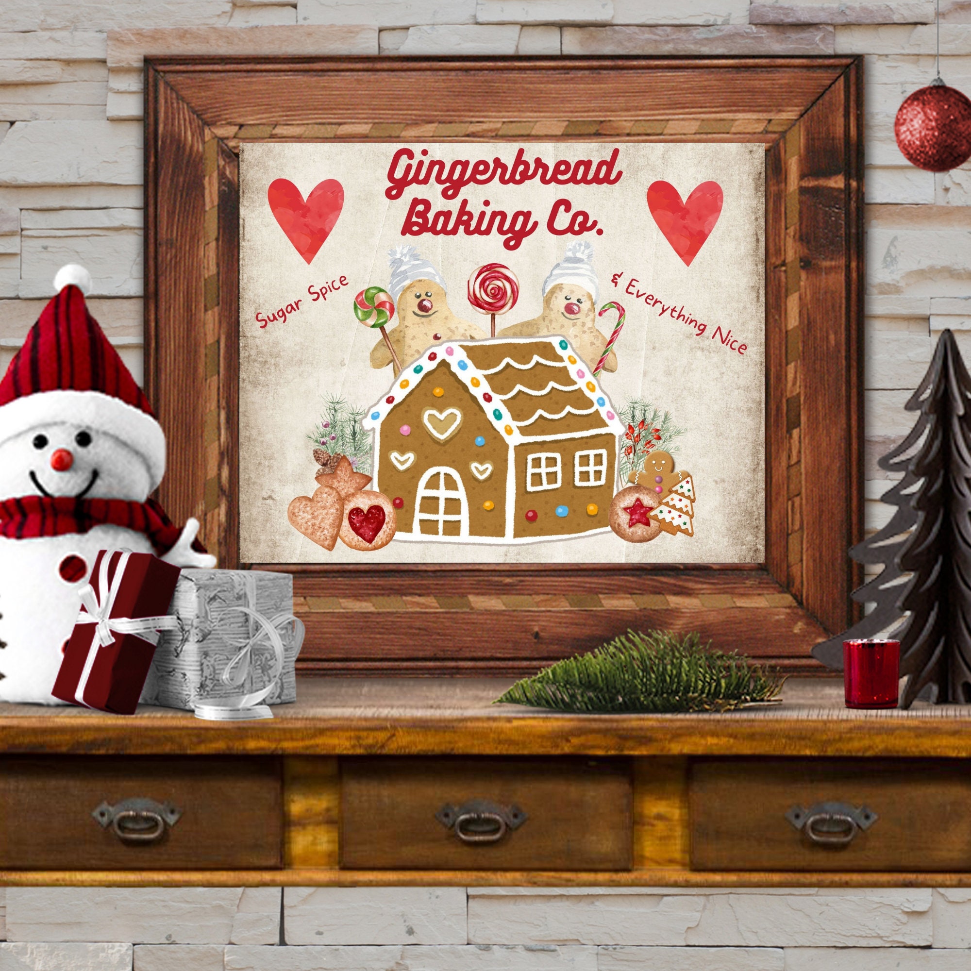 Gingerbread Baking Co, Gingerbread House PNG, JPG and PDF Gingerbread ...