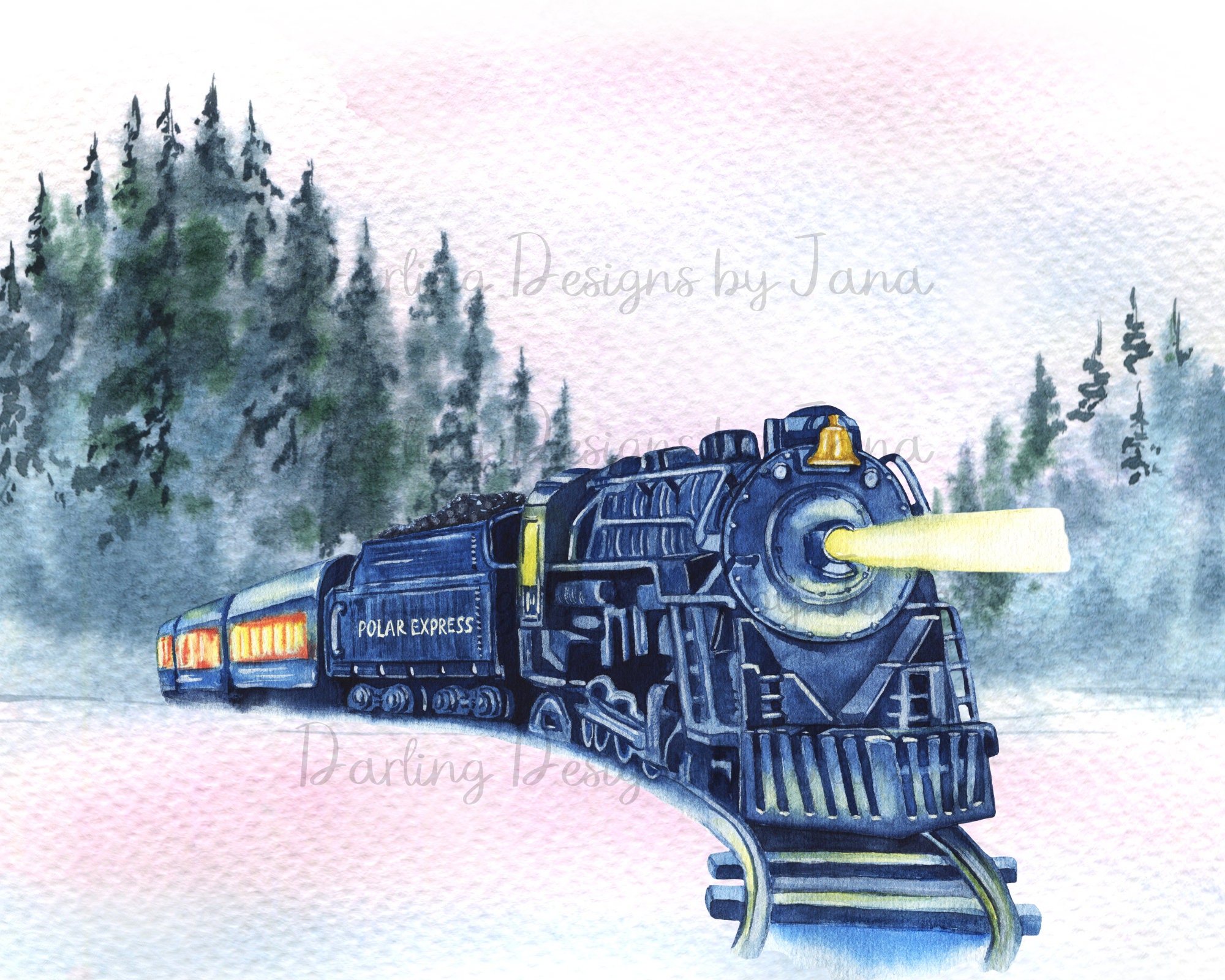 Polar Express PNG, Christmas Printable With No Words Template for ...