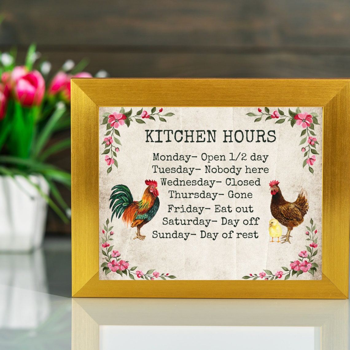 Kitchen Hours PNG and PDF Instant Digital Download Printable | Etsy