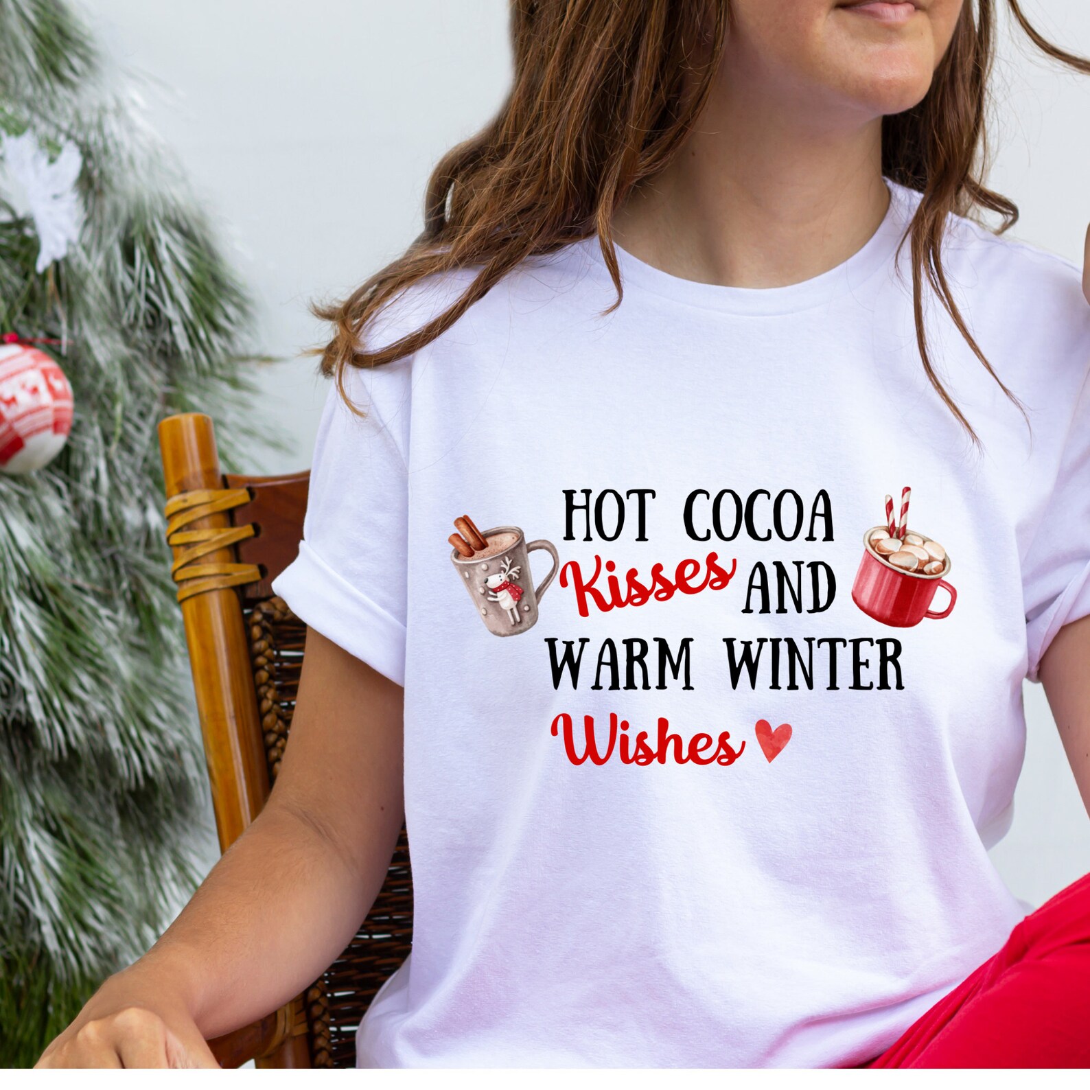 Hot Cocoa Kisses and Warm Winter Wishes PNG, Christmas Printable ...