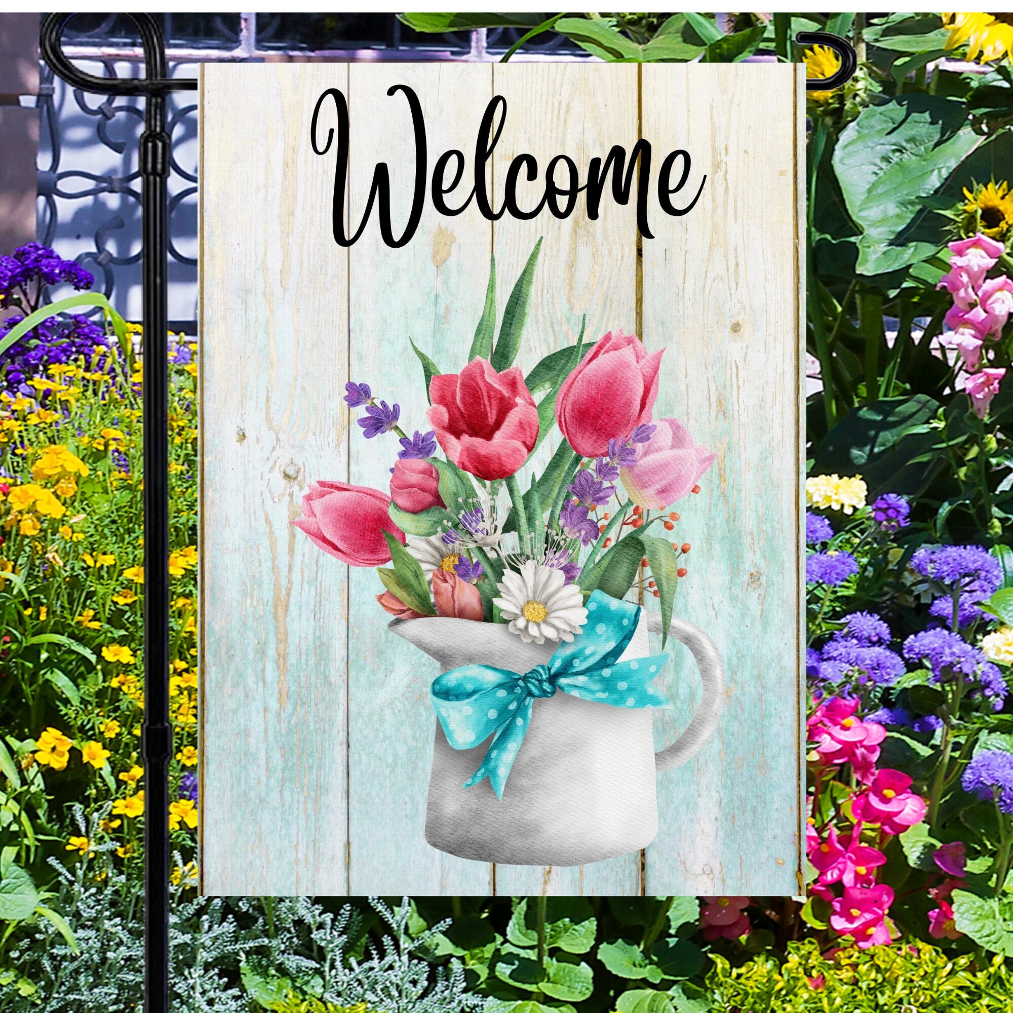 Welcome Spring Flowers JPG and PNG Printable, Spring Printable ...