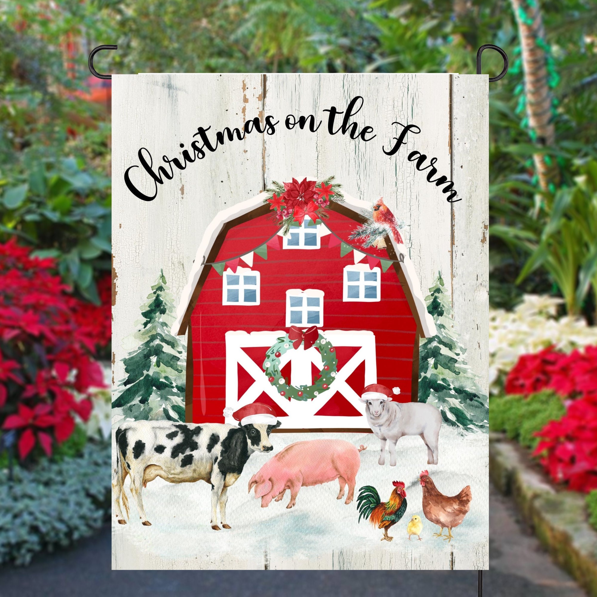 Christmas on the Farm PNG & JPG Printable, Instant Digital Download ...
