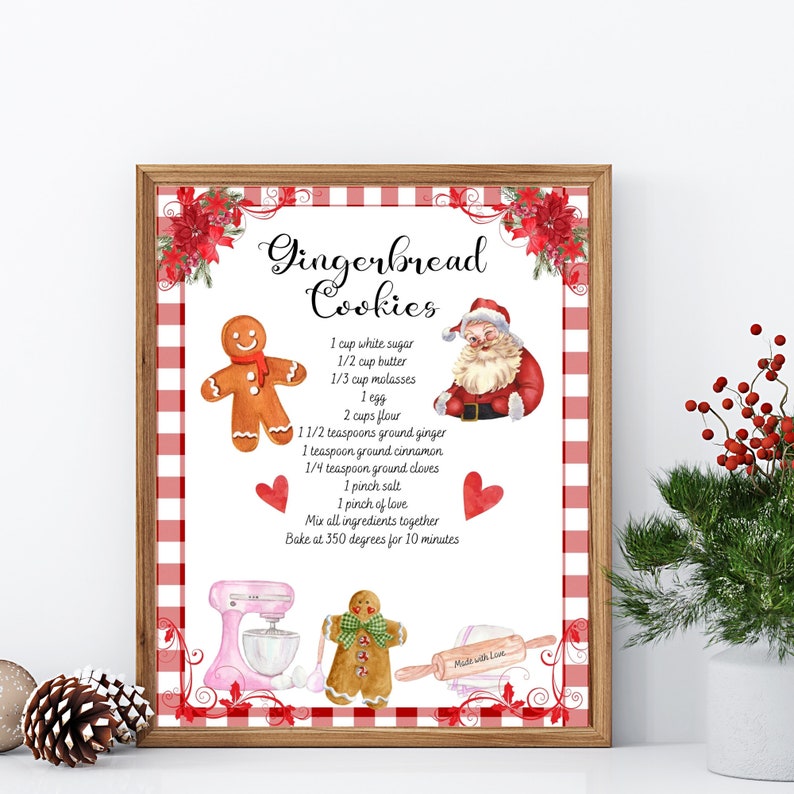Gingerbread Cookies PNG, JPG, Christmas Printable, Instant Digital ...