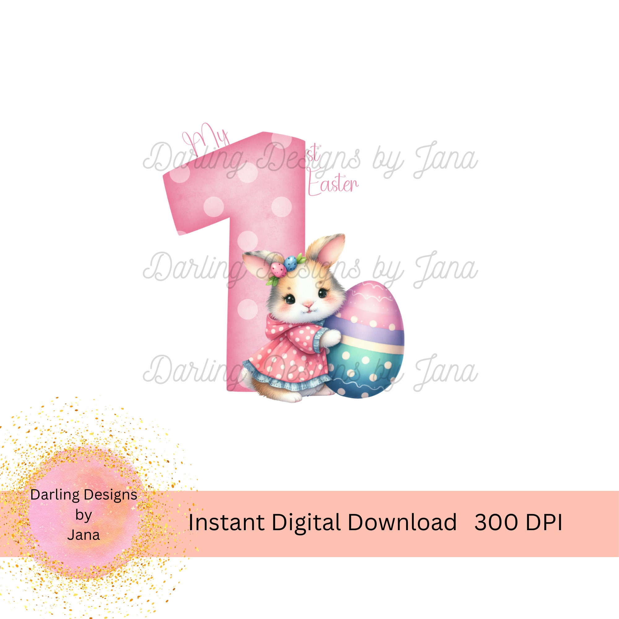 My 1st Easter PNG, Instant Digital Download, Template for Sublimation ...