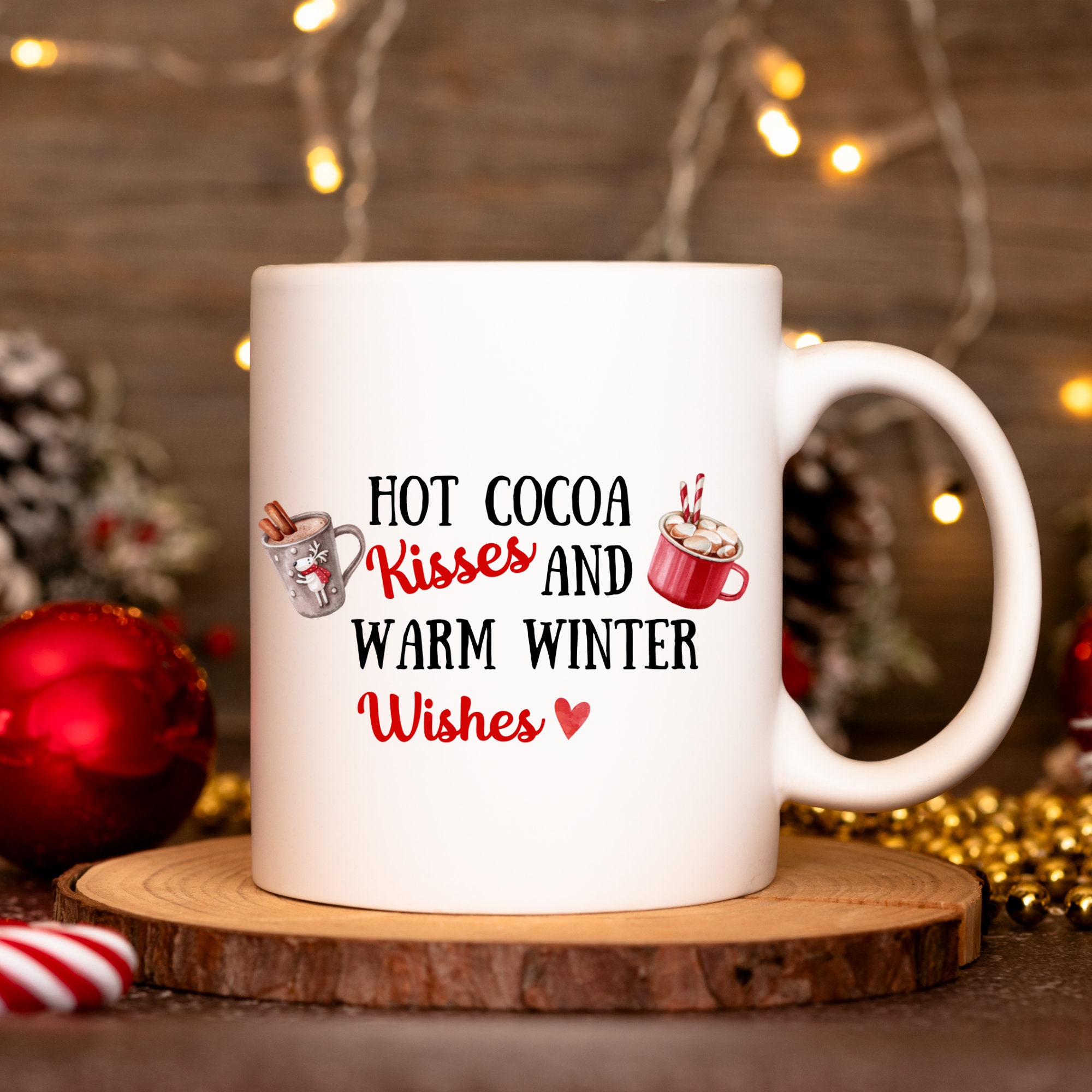 Hot Cocoa Kisses and Warm Winter Wishes PNG, Christmas Printable ...