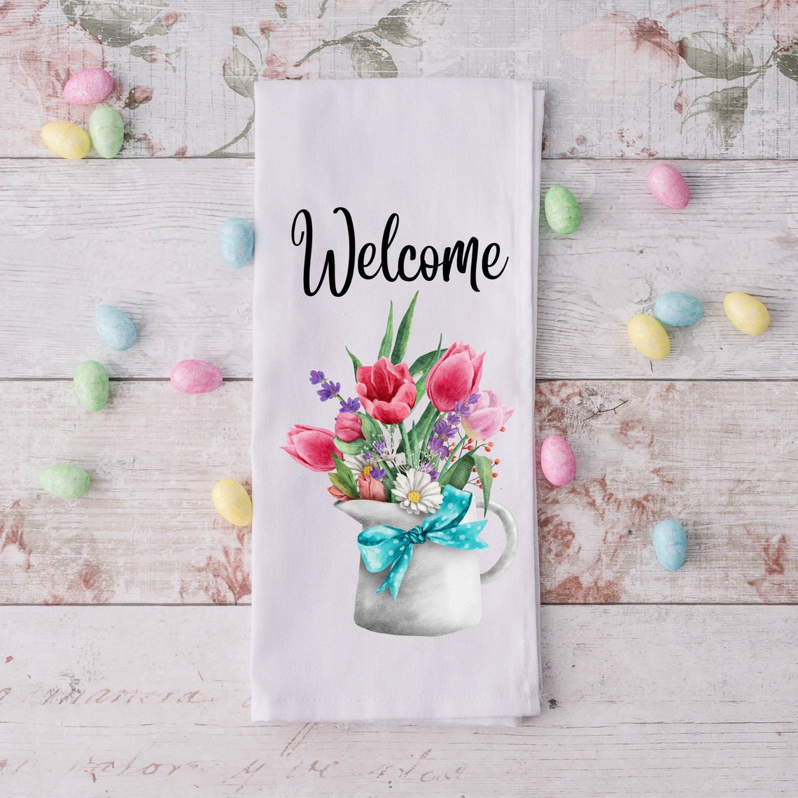Welcome Spring Flowers JPG and PNG Printable Spring - Etsy