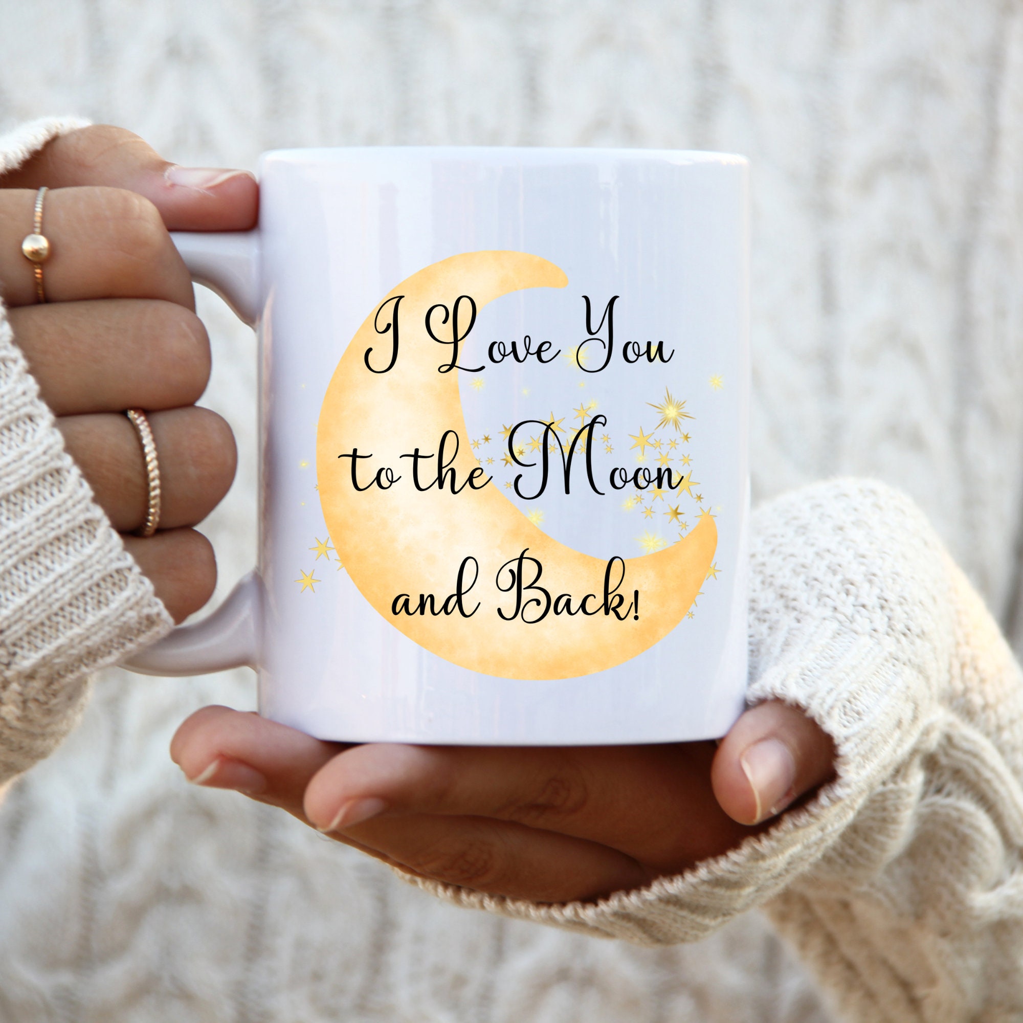 I Love You to the Moon and Back PNG, Mother's Day Printable, Instant ...