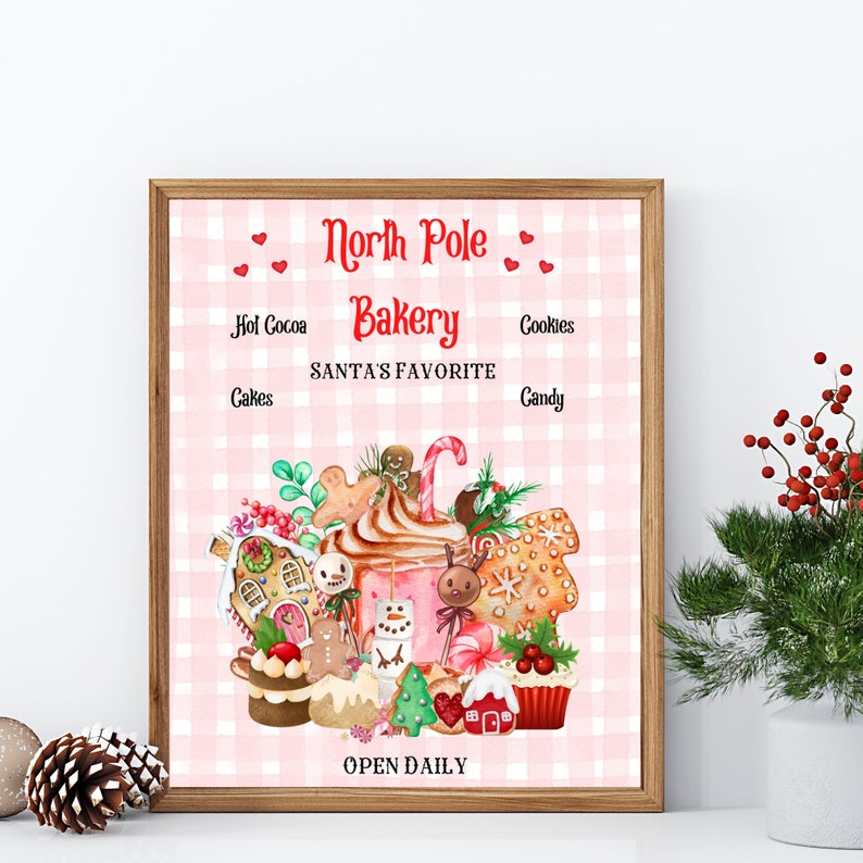 North Pole Bakery PNG and JPG, Christmas Printable, Instant Digital ...
