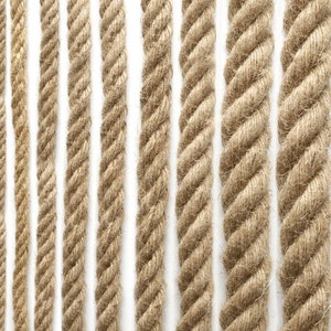 100% Natural Jute Hessian Rope Strand Cord Braided Twisted Boating Sash ...