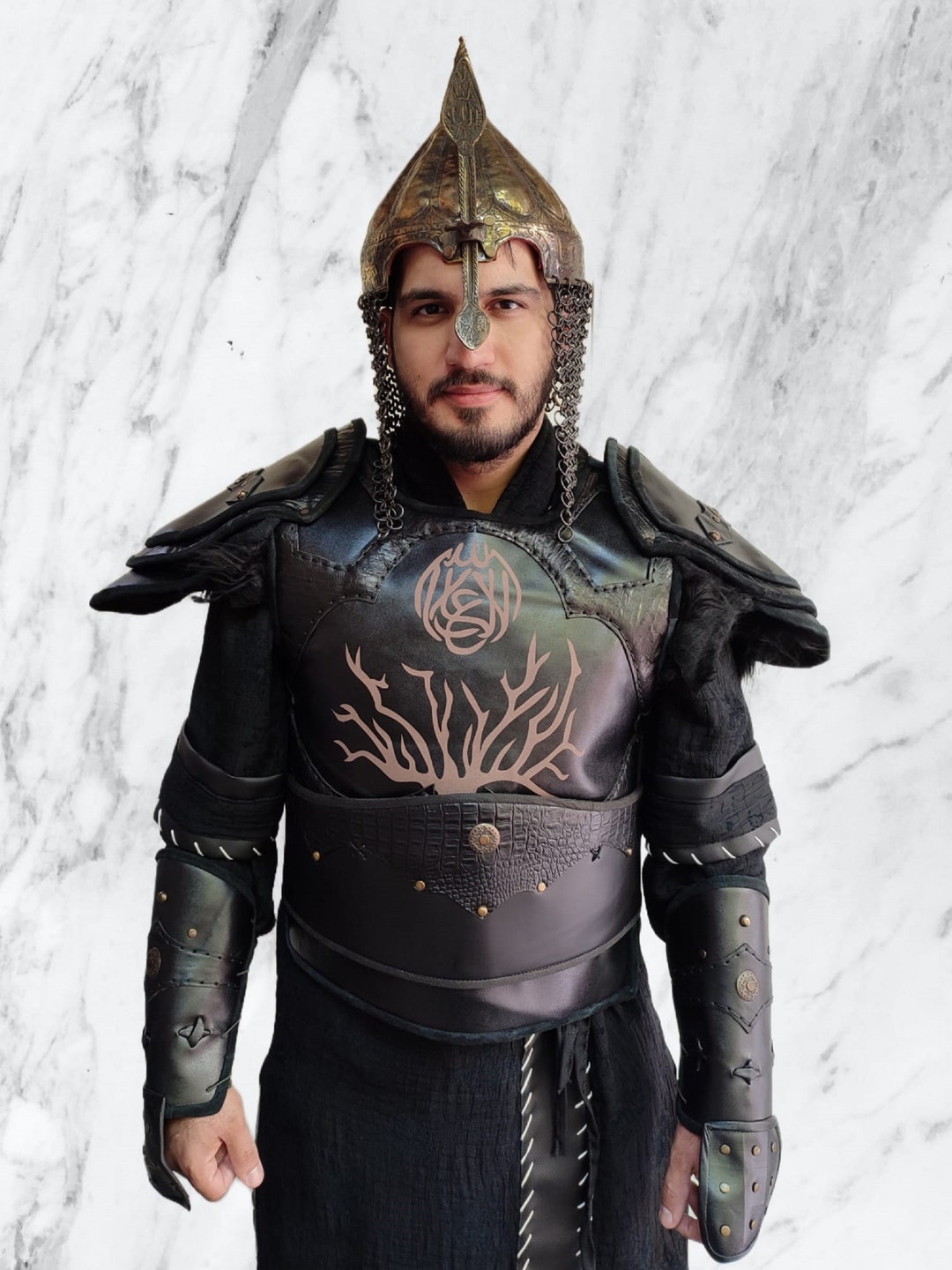 Establishment Osman Ghazi Warrior Costume Leather Armor With Helmet ...