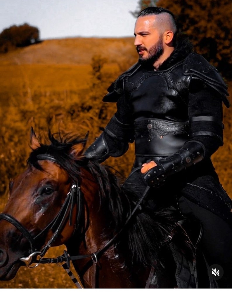 Establishment Osman Ghazi Warrior Costume Leather Armor With Helmet Ottoman Dress - Etsy
